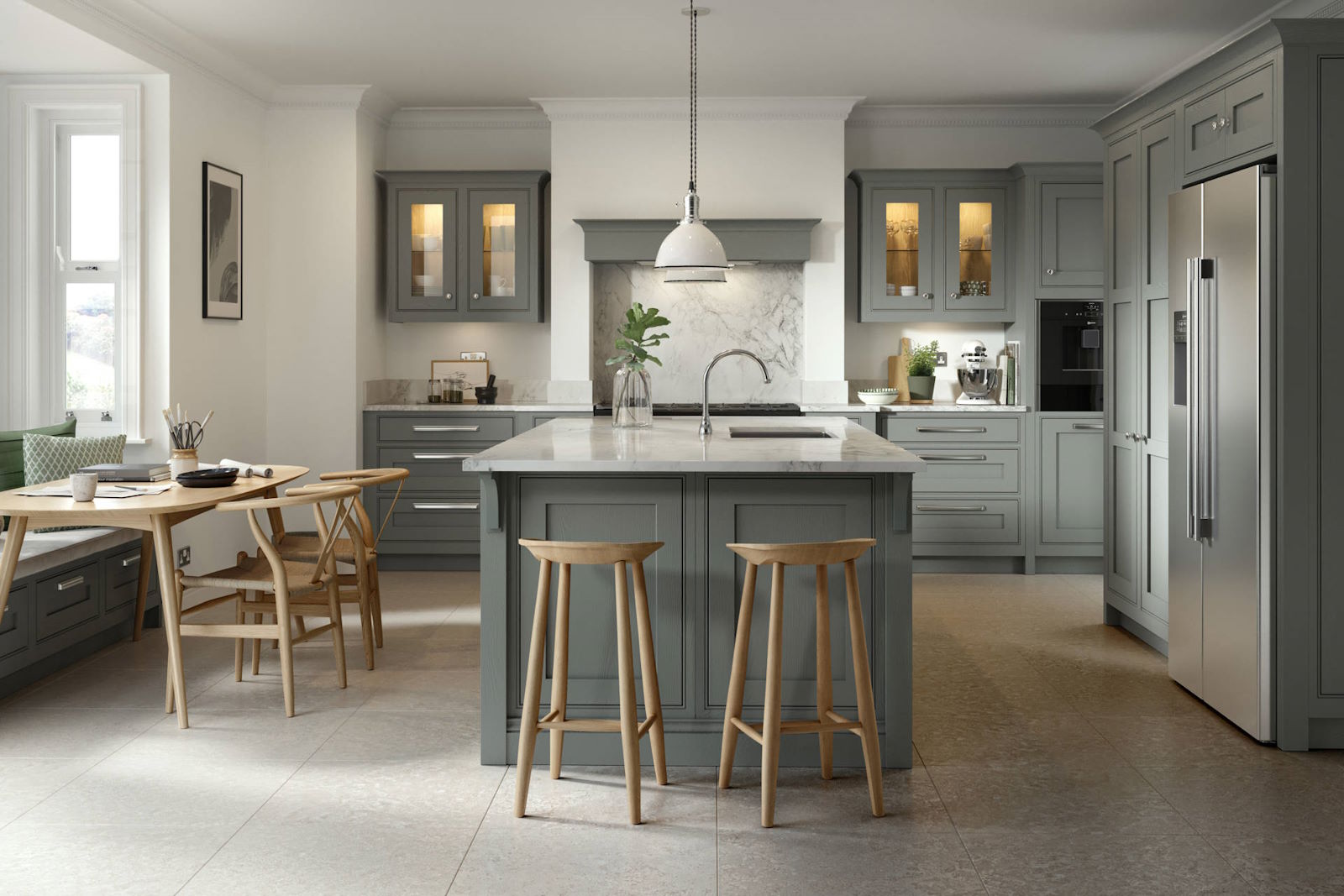 Clarendon Painted Inframe Kitchen | Second Nature - Kitchen Units Online