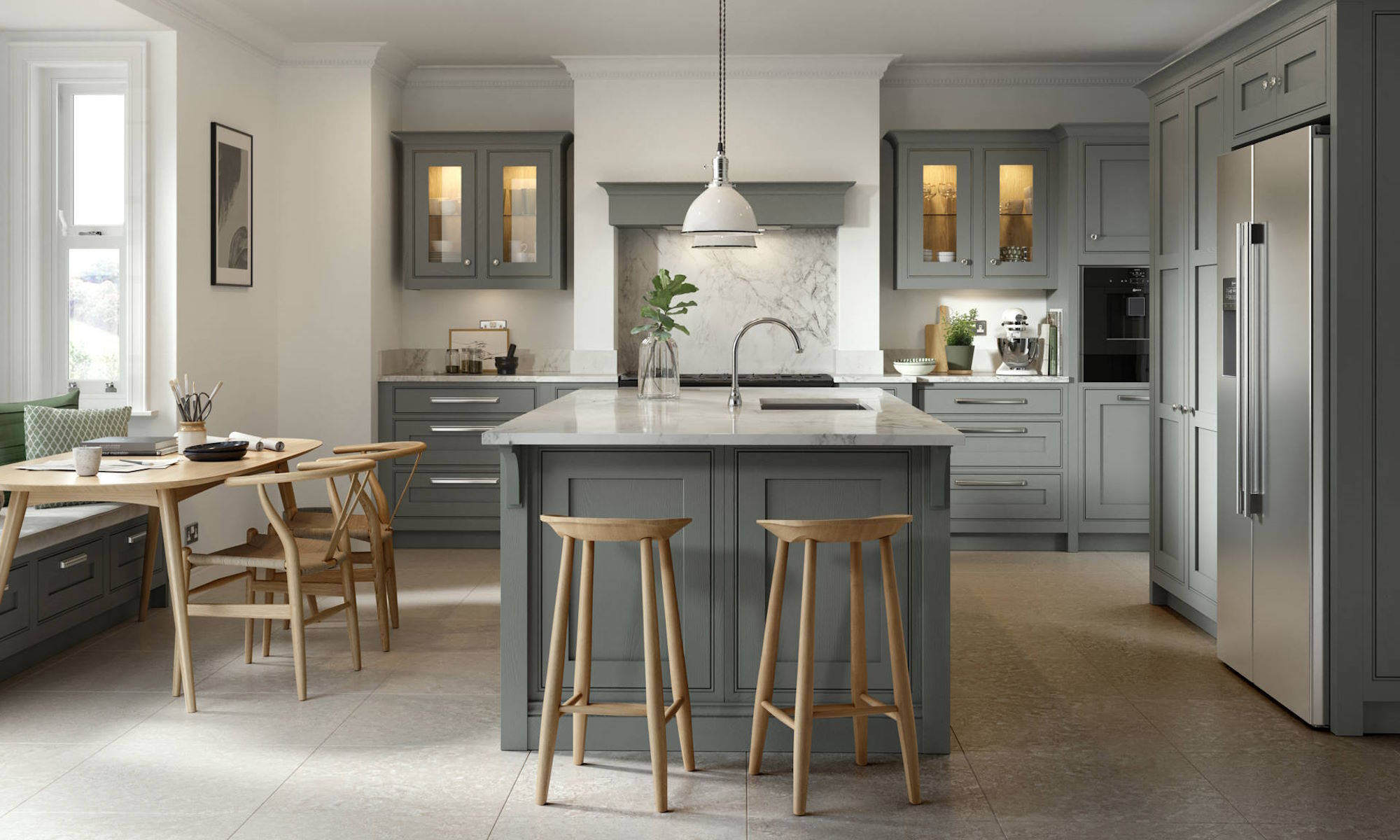 Clarendon Painted Inframe Kitchen | Second Nature - Units Online